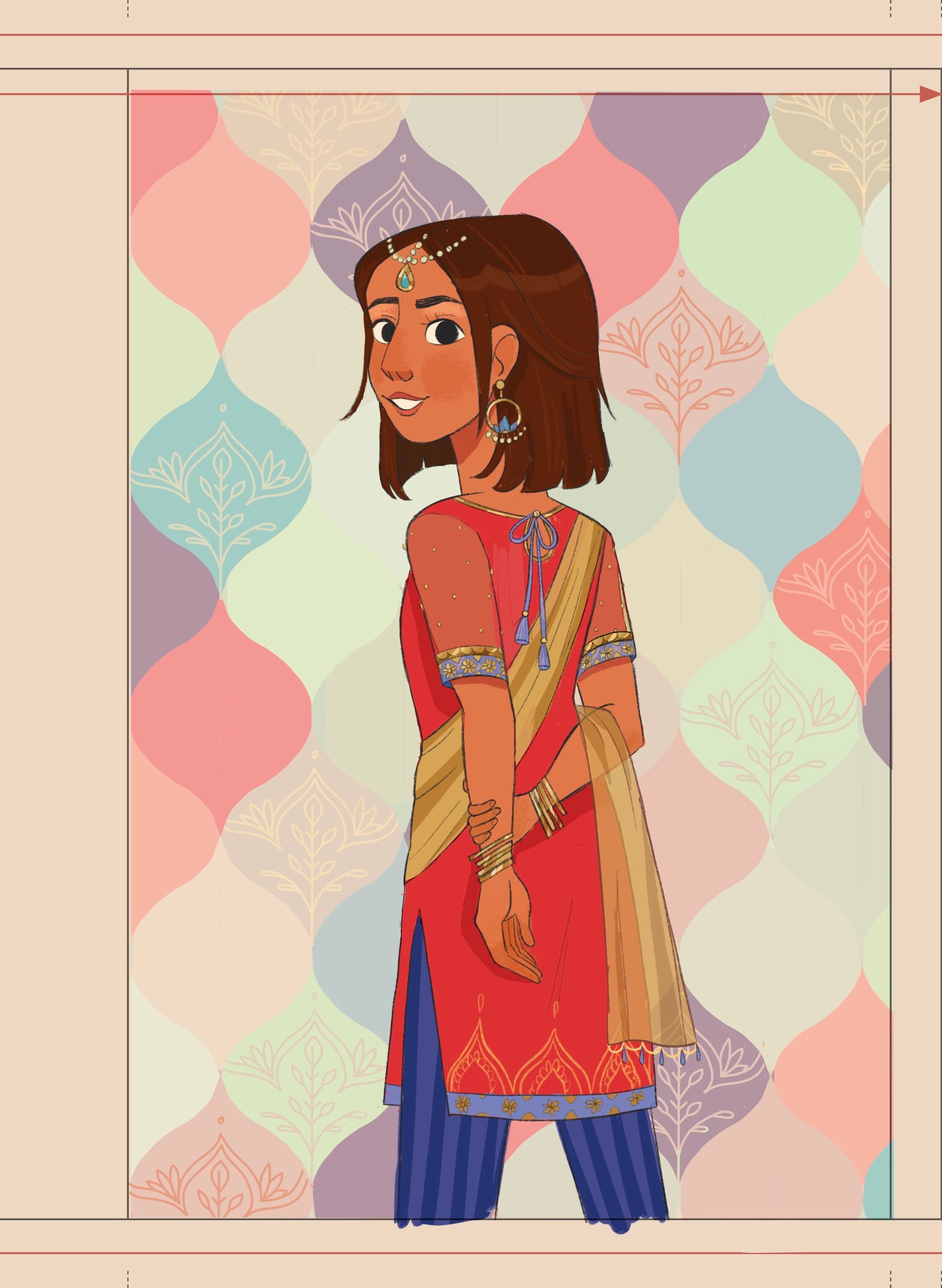 Illustrating a Book Cover - Golden Girl - by Anoosha Syed