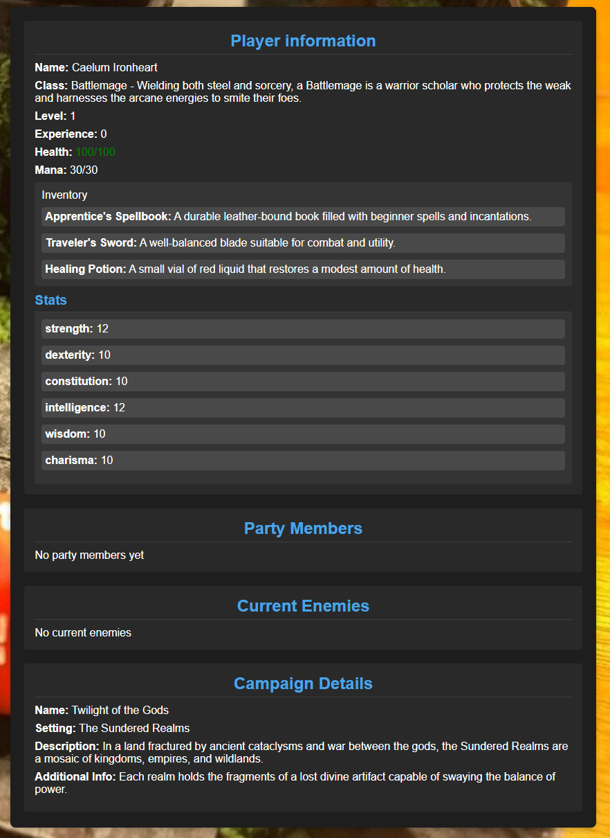 A Foray into Fantastical Worlds with GPT RPG: A Chronicle of Creation and Adventure