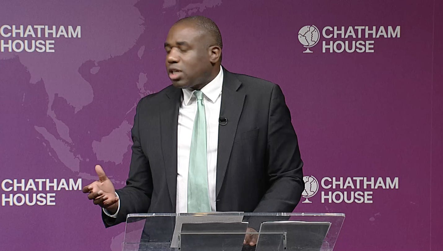 NEW SPEECH: Shadow Foreign Secretary David Lammy sets out Labour's ...