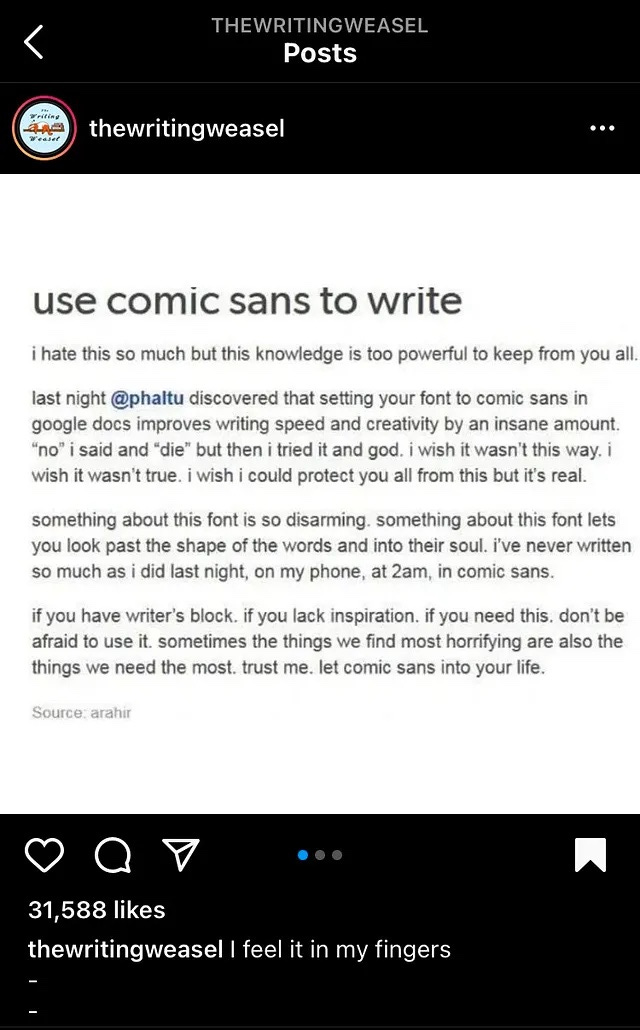 3 Ridiculous Font Hacks for Writer's Block - by Nico Sakaki