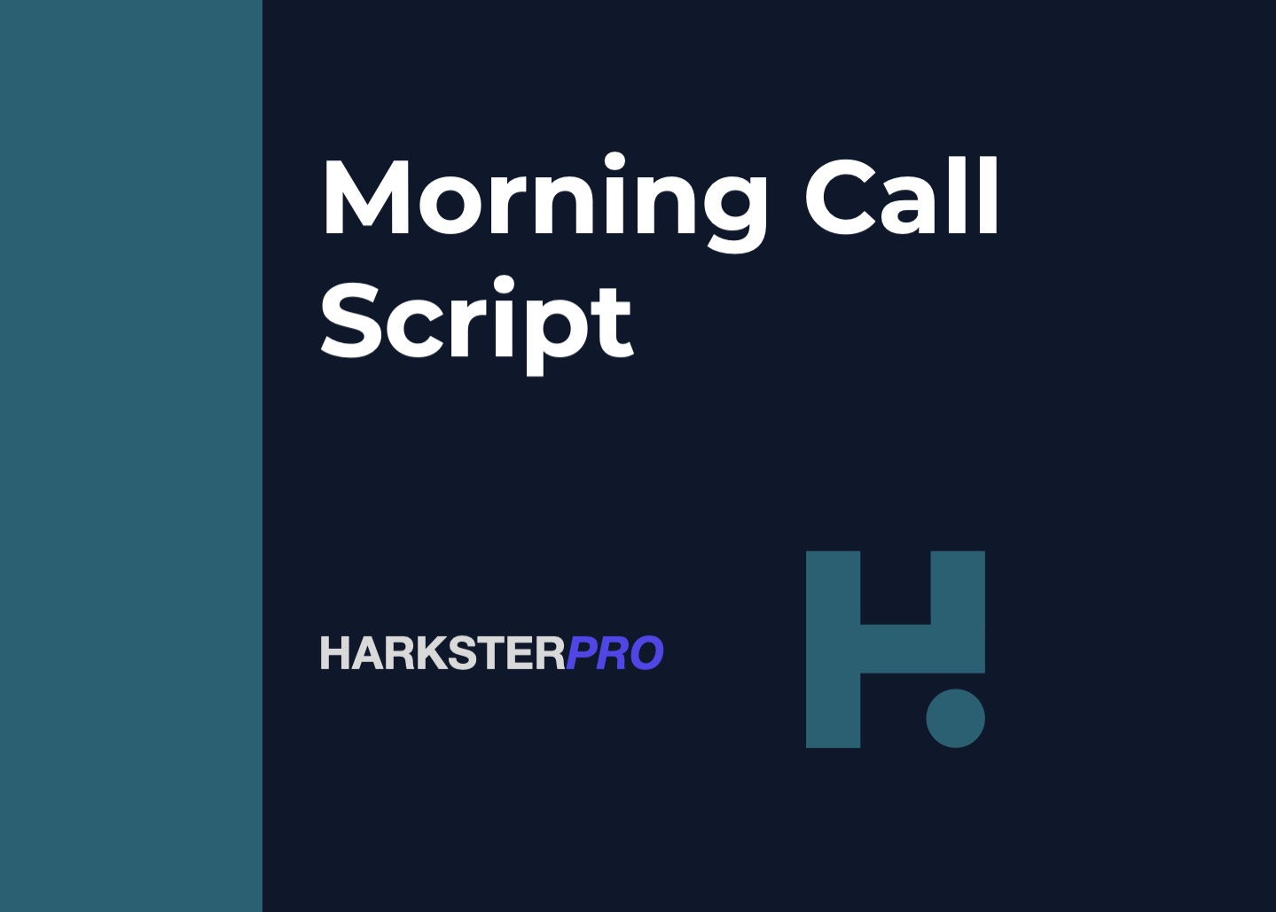 Morning Call Script - 28 Mar 2024 - HarksterPRO Morning Call Script - 28 Mar 2024 - HarksterPRO