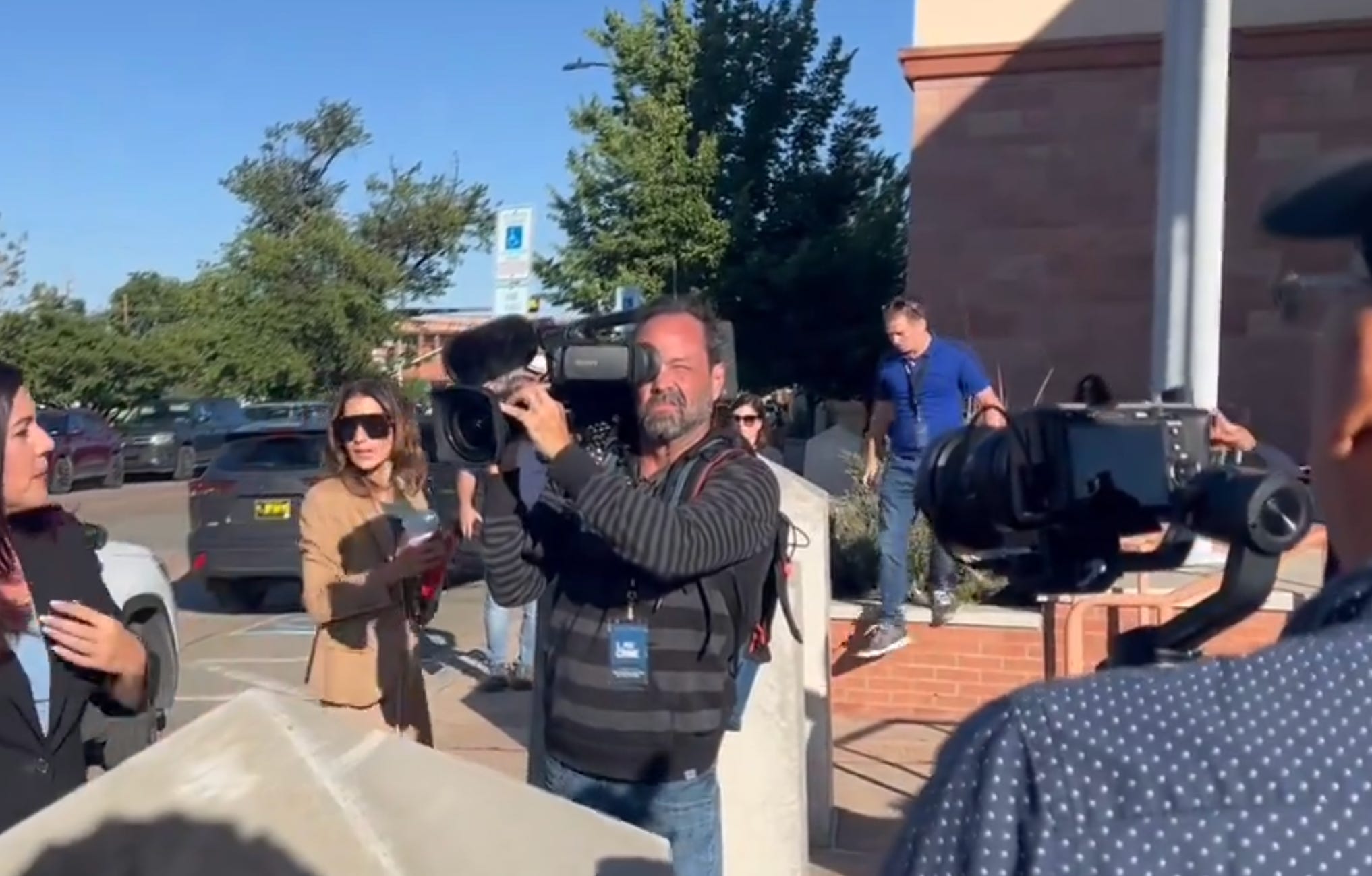 Alec Baldwin’s Wife And Crying Baby at Santa Fe Trial, Publicity Stunt ...