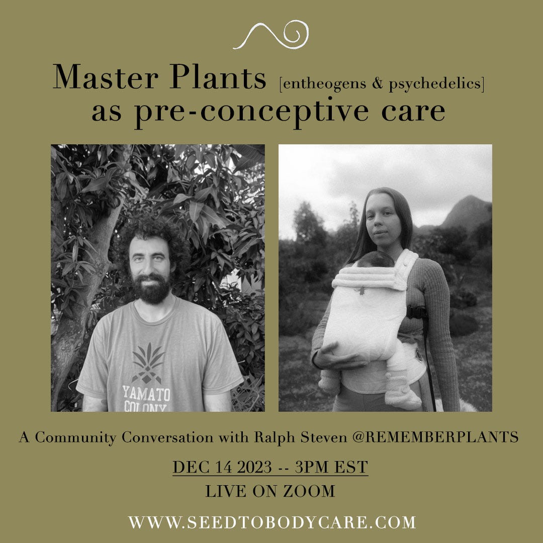 Master Plants as Pre-Conceptive Care