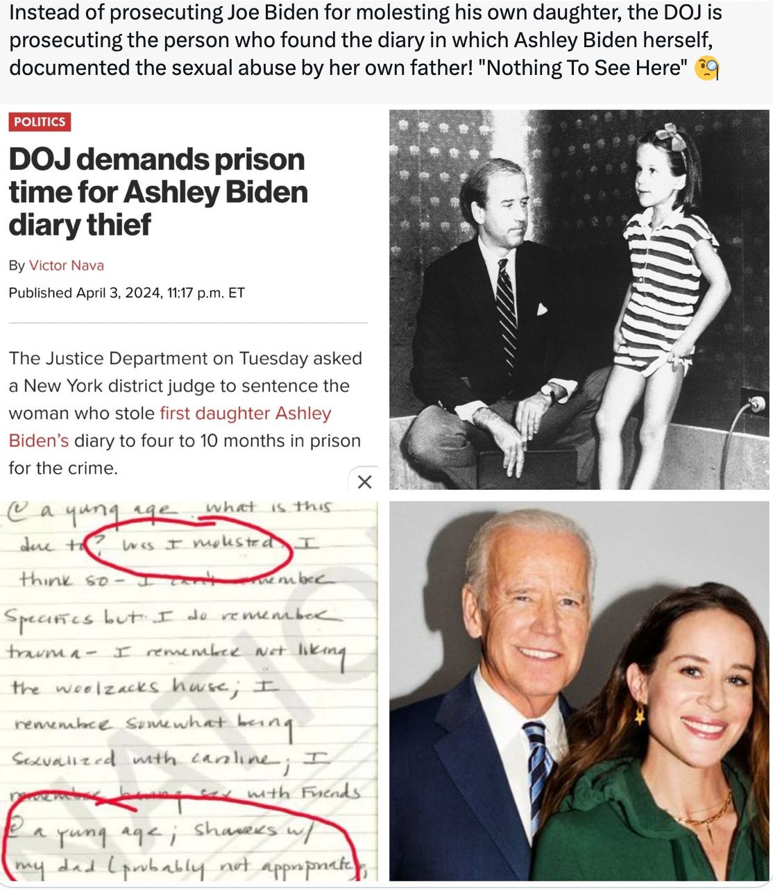 BREAKING: Snopes Is Reporting Ashley Biden Has Confirmed The Diary