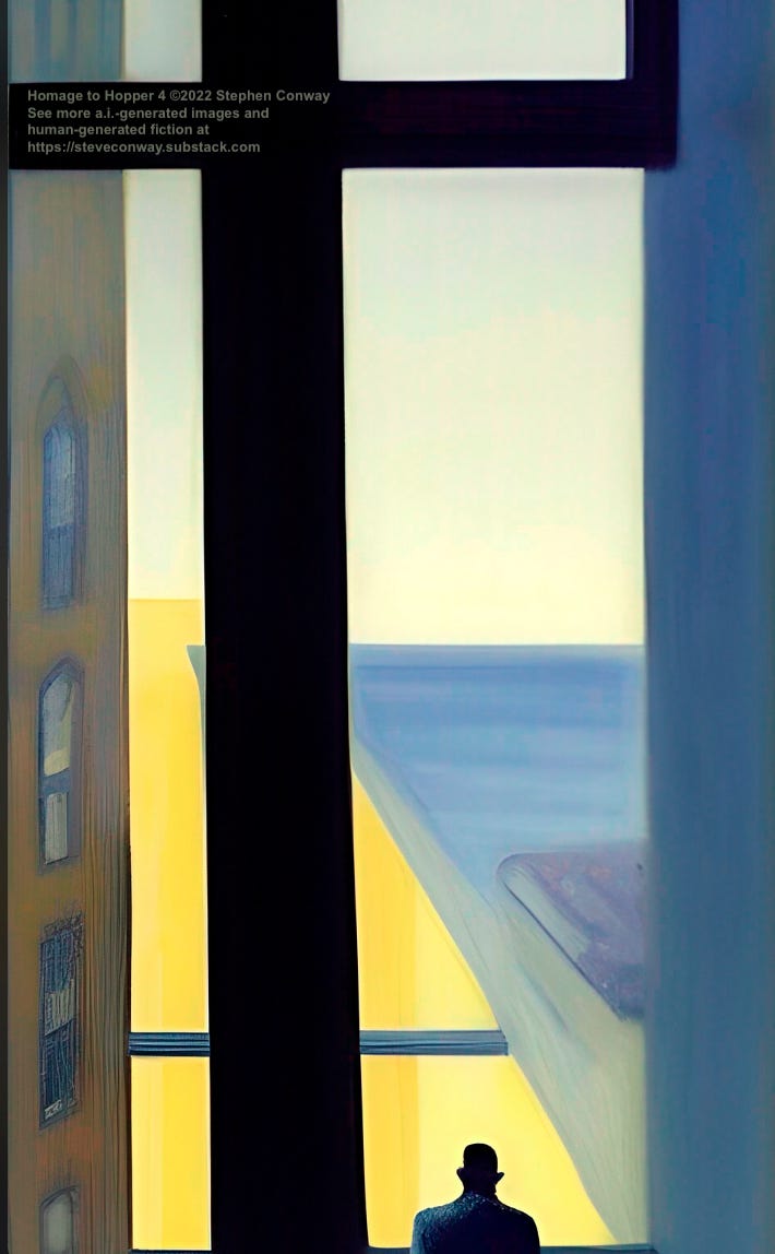 Homage to Hopper 4 / Image Intermission - Sent Tenses