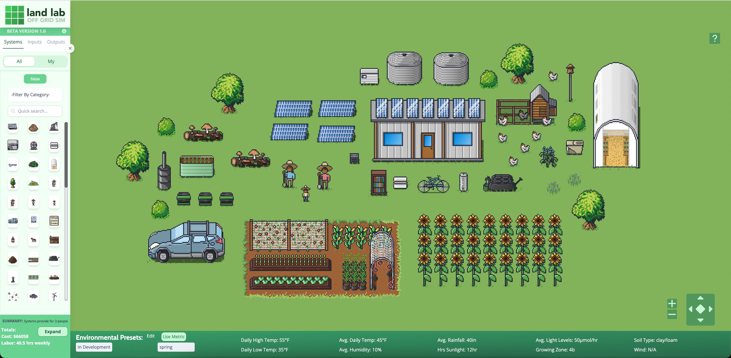 Land Lab Off-Grid Simulator Beta + Acorn Course & Community have launched 🚀