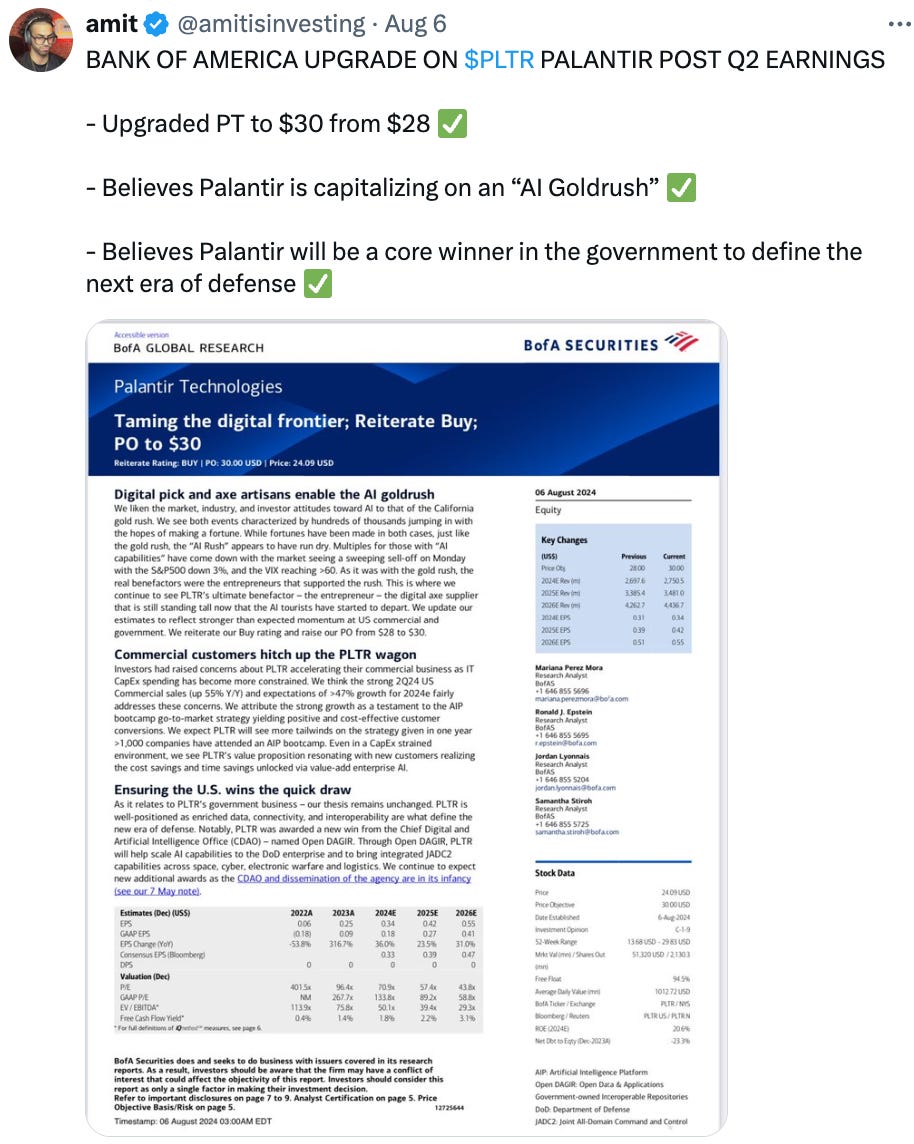 🚀 Rocketing Q2 Results | Palantir Bullets #90