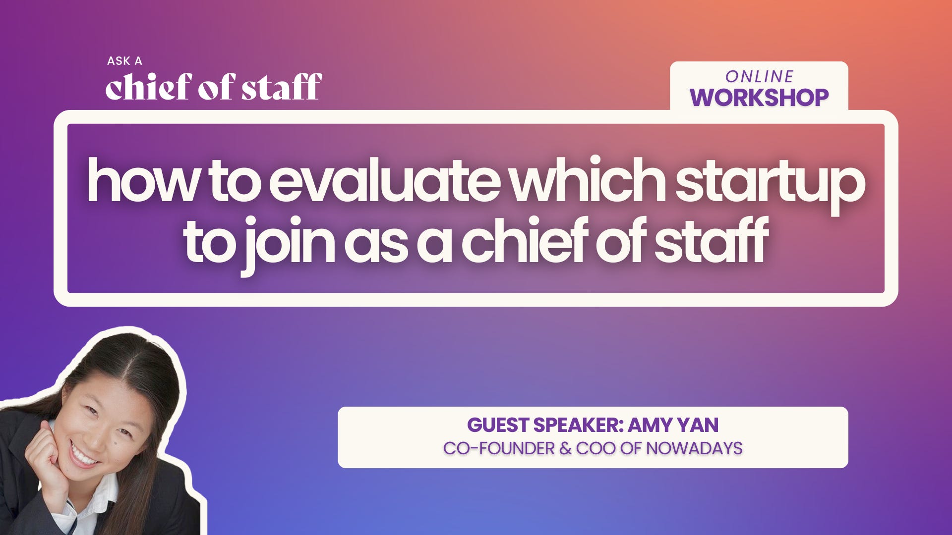 Member Exclusive: Which Startup Should You Join as Chief of Staff?