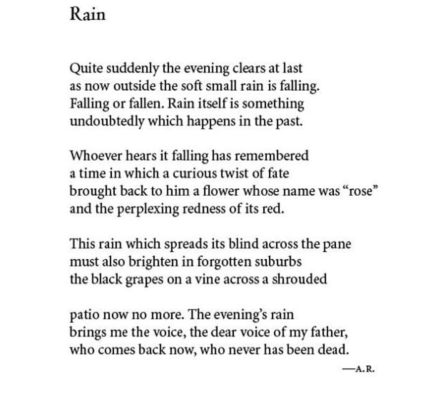 Jorge Luis Borges: "Rain" - by The Friend