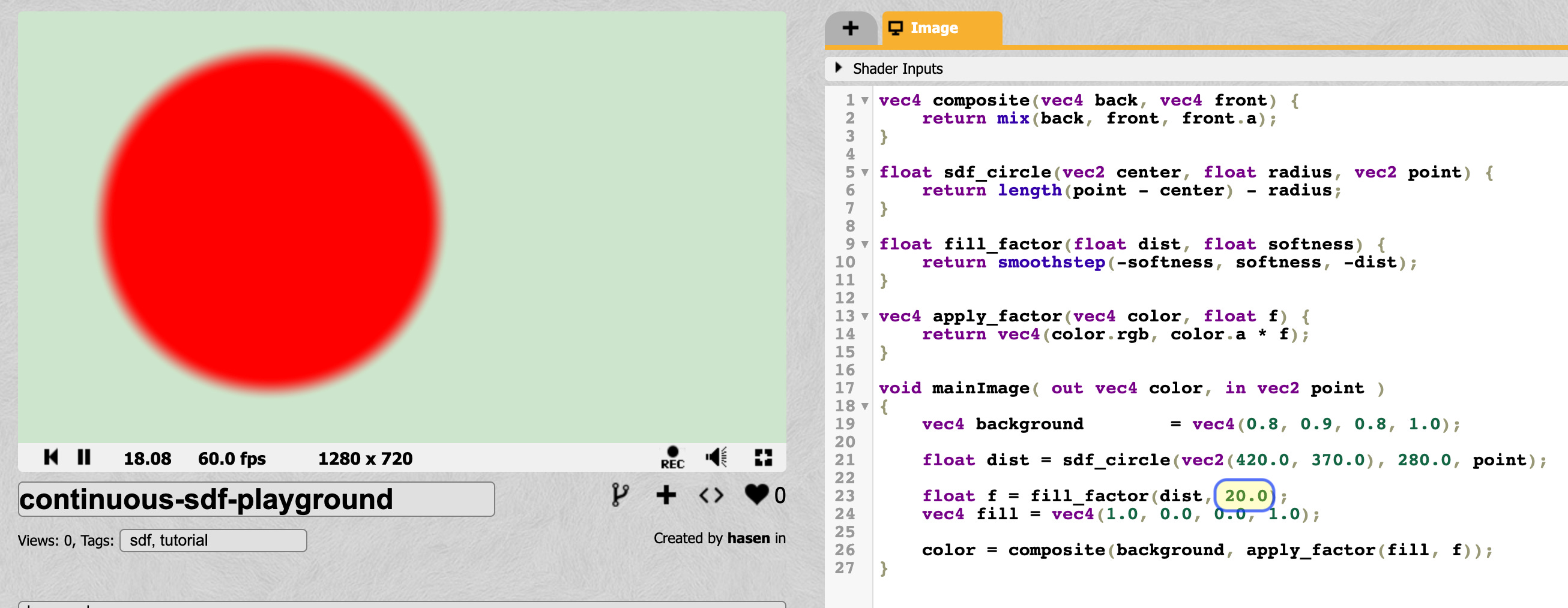 Signed Distance Function (Field) - Hasen Judi