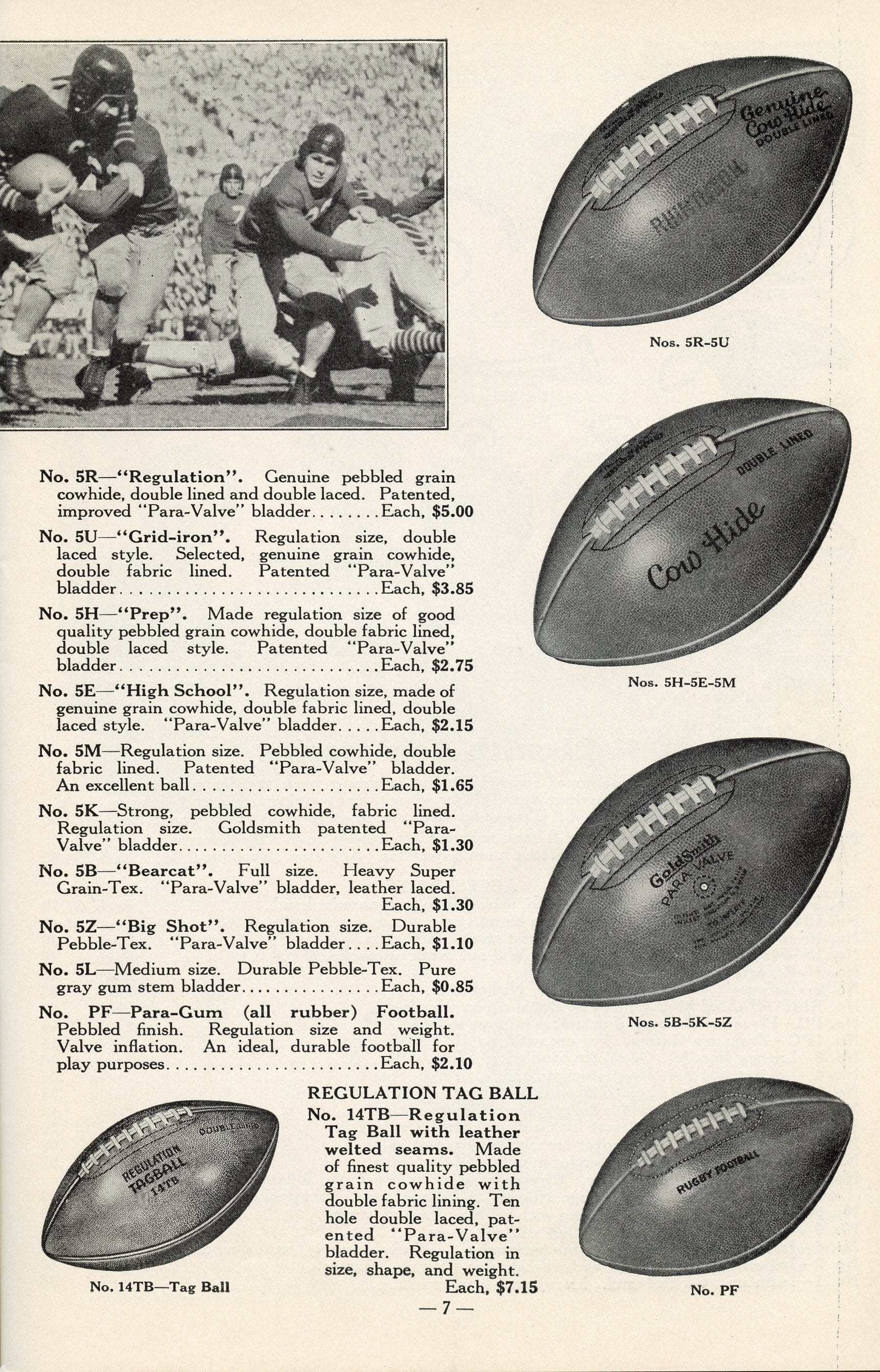 Today's Tidbit... 1935 GoldSmith Sports Equipment Footballs ($)