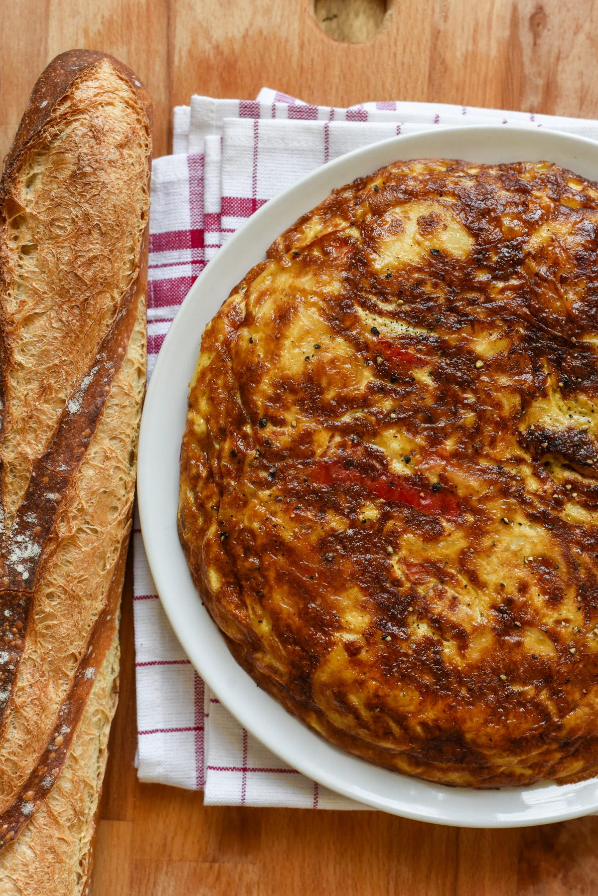 Basque Tortilla with Bell Pepper and Chorizo