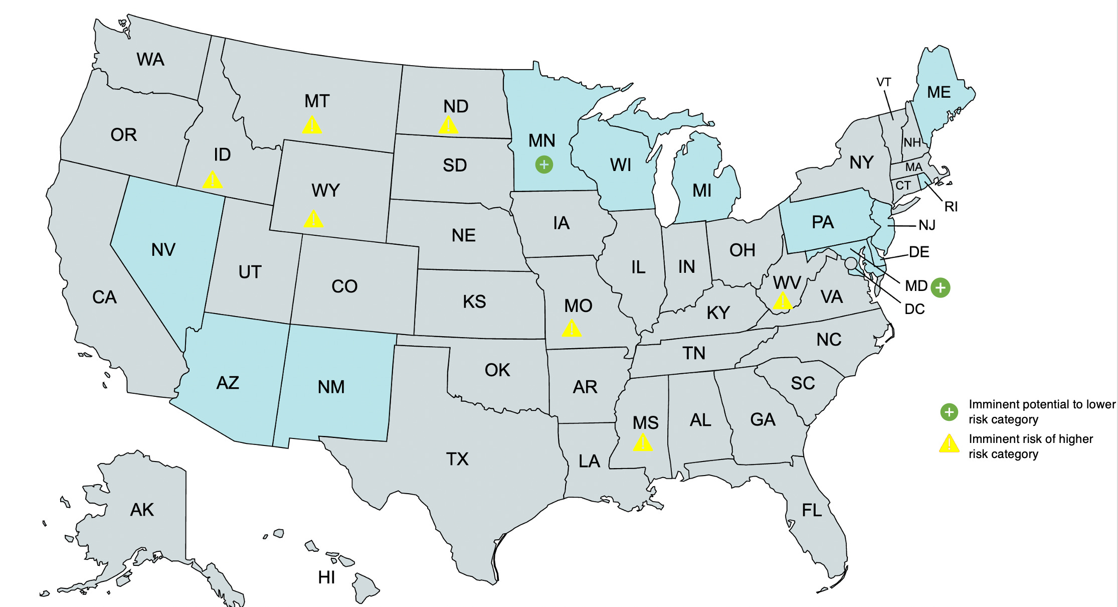First Period Anti-Trans Legislative Risk Assessment Map