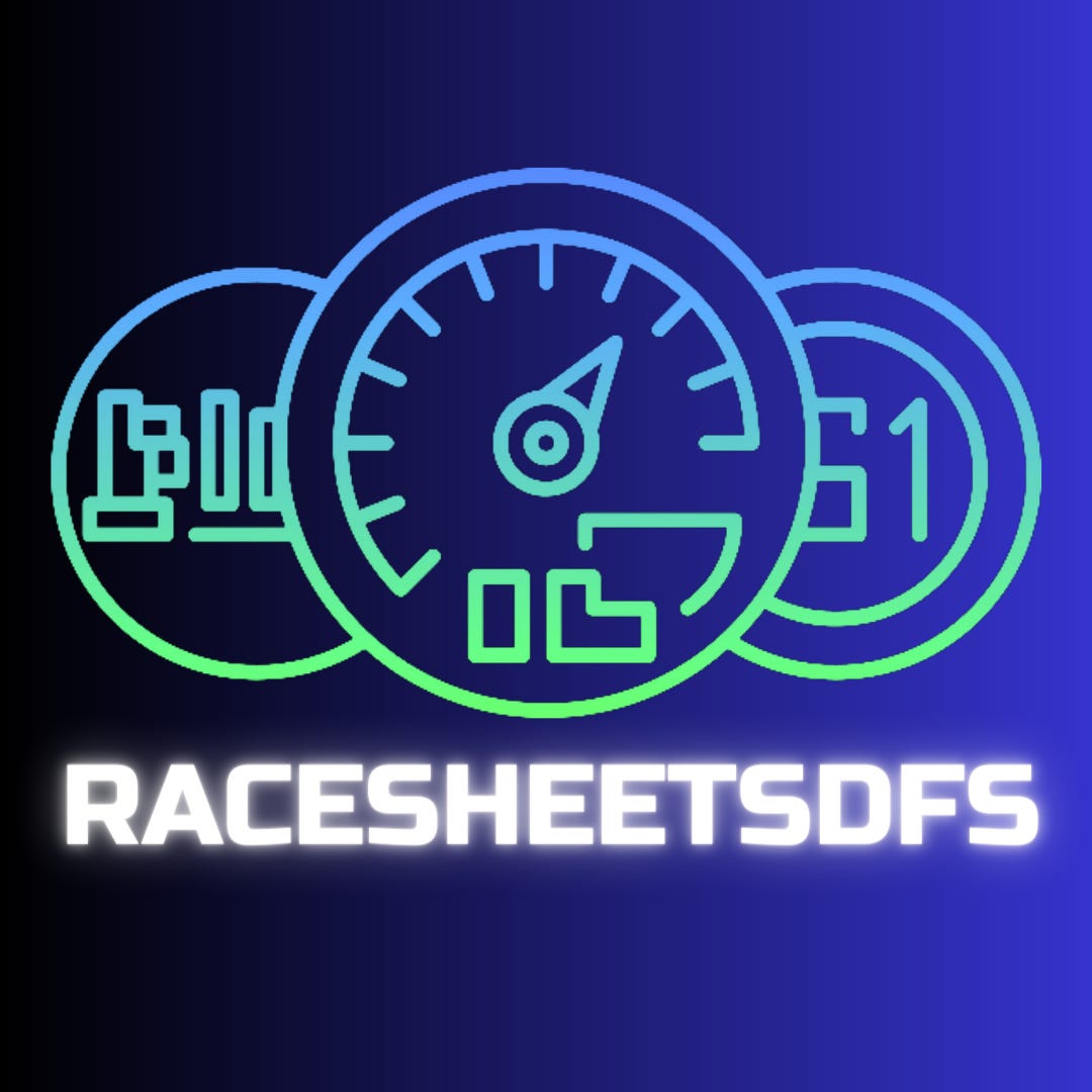 RaceSheetsDFS | Substack