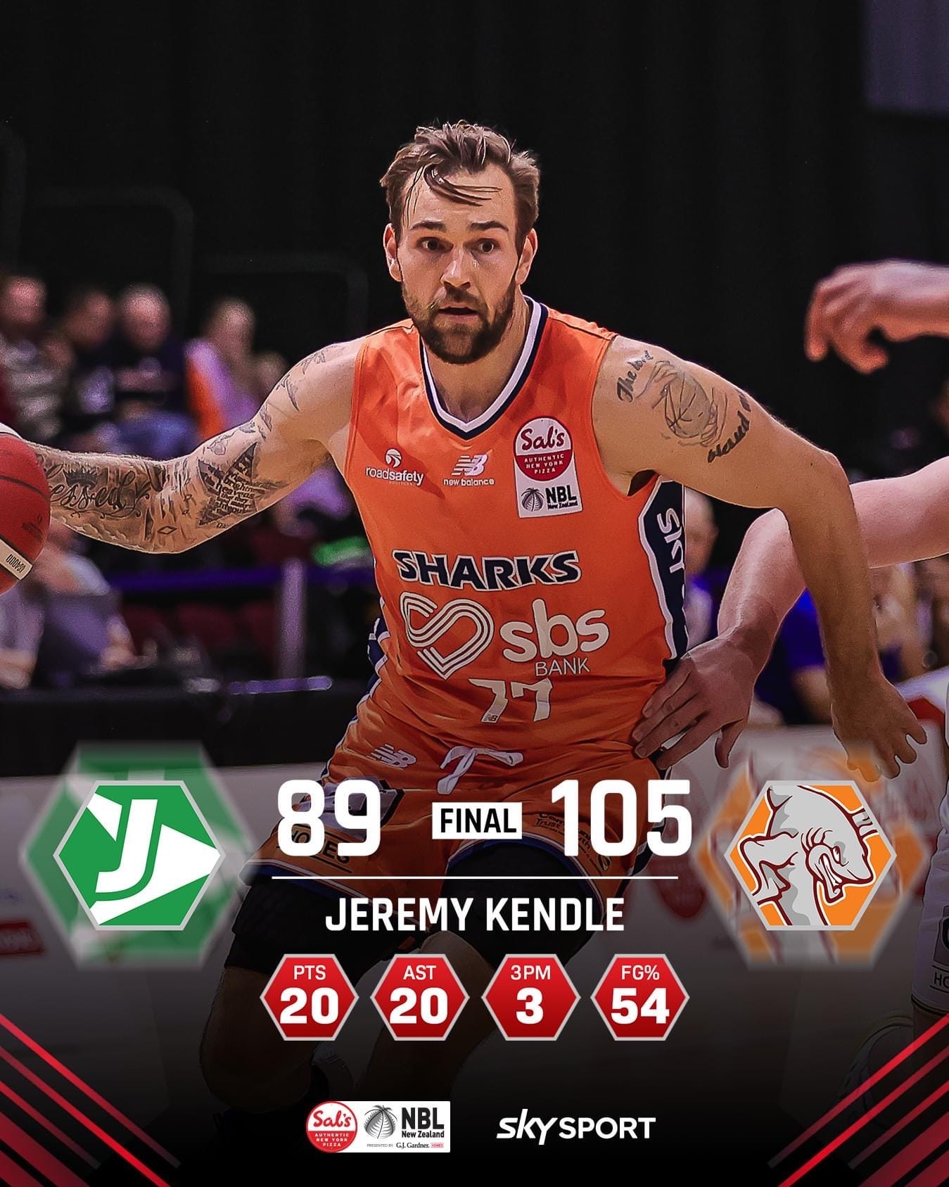 Jeremy Kendle writes name into Southland Sharks record books