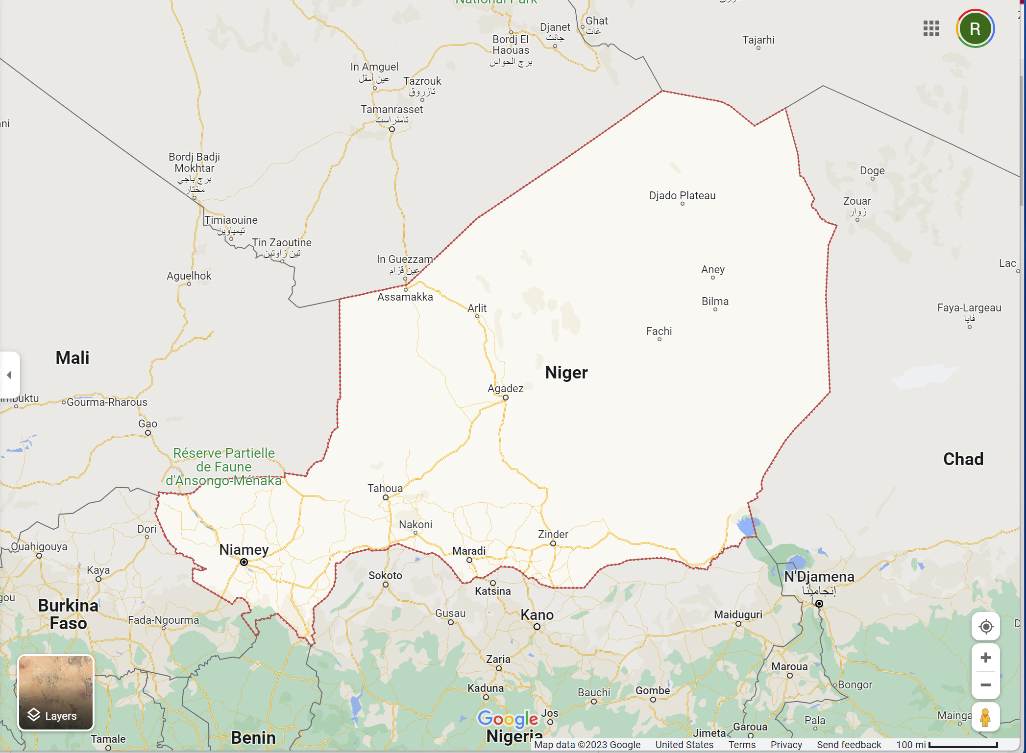 Niger On Google Maps