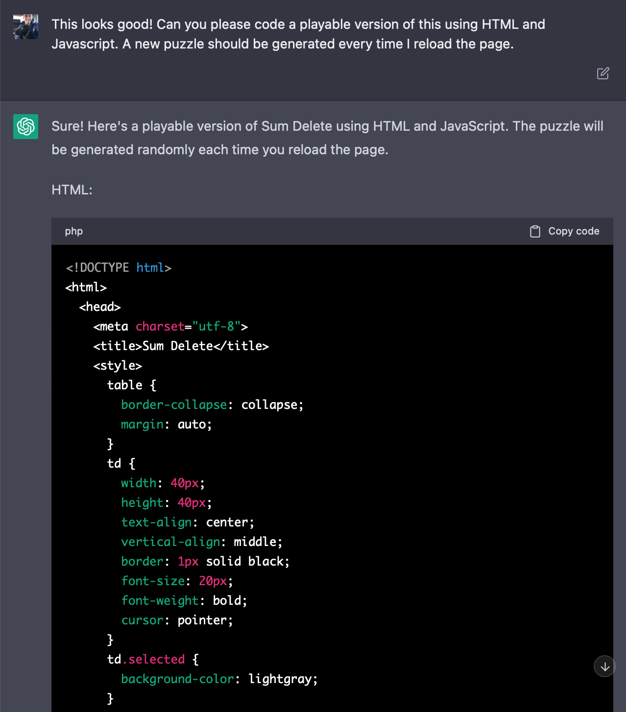 ChatGPT invented its own puzzle game. - by PopcornPenguin