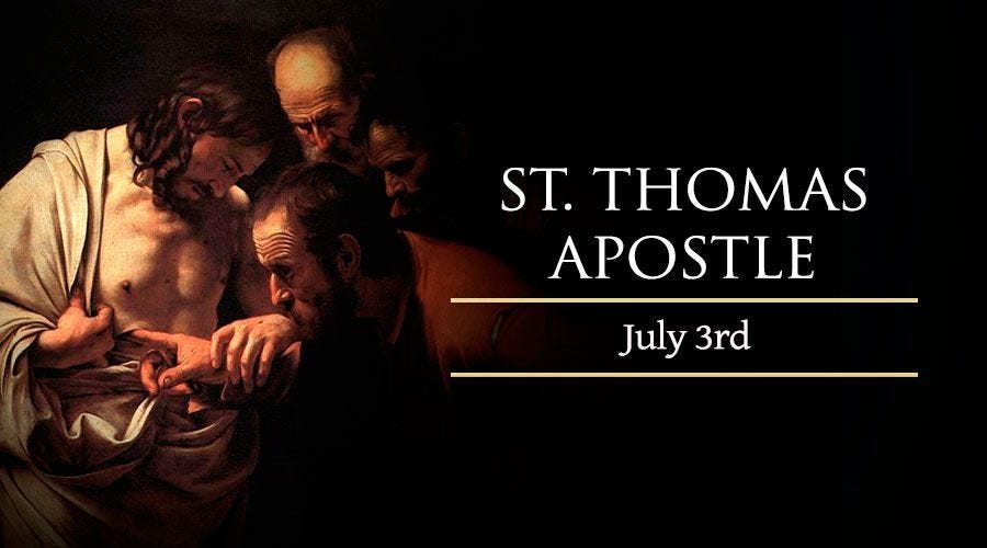 A blessed and happy Feast of St. Thomas the Apostle, Apostle of India ...