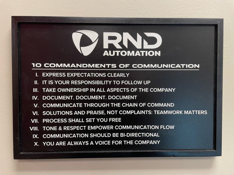 The 10 Commandments of Communication - by Sean Dotson