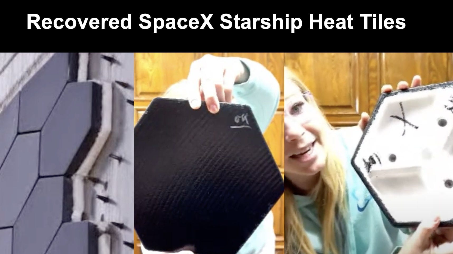 Recovered SpaceX Starship Heat Tiles - by NextBigFuture