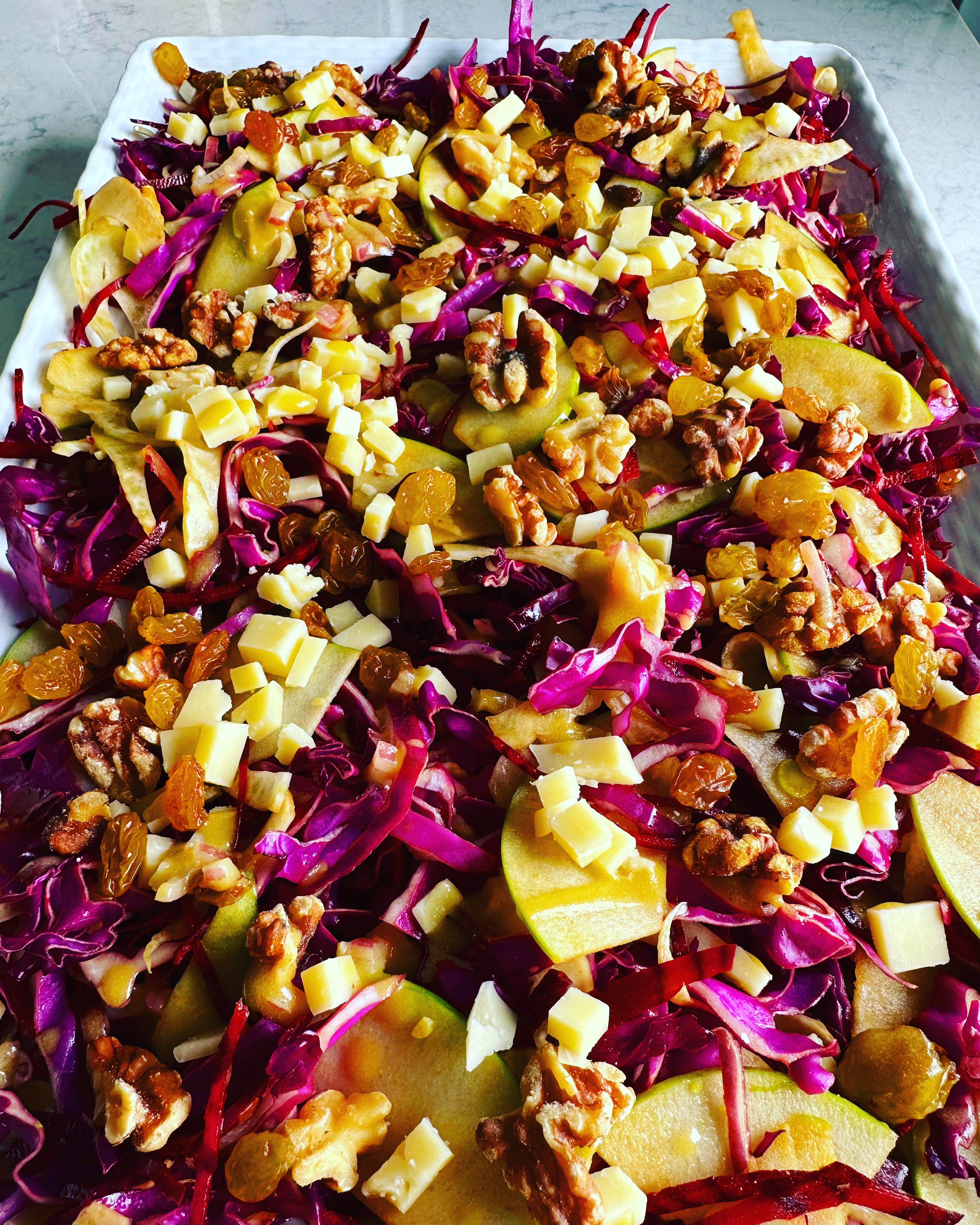 Crunchy Winter Rainbow Dance Party Salad - by emily nunn