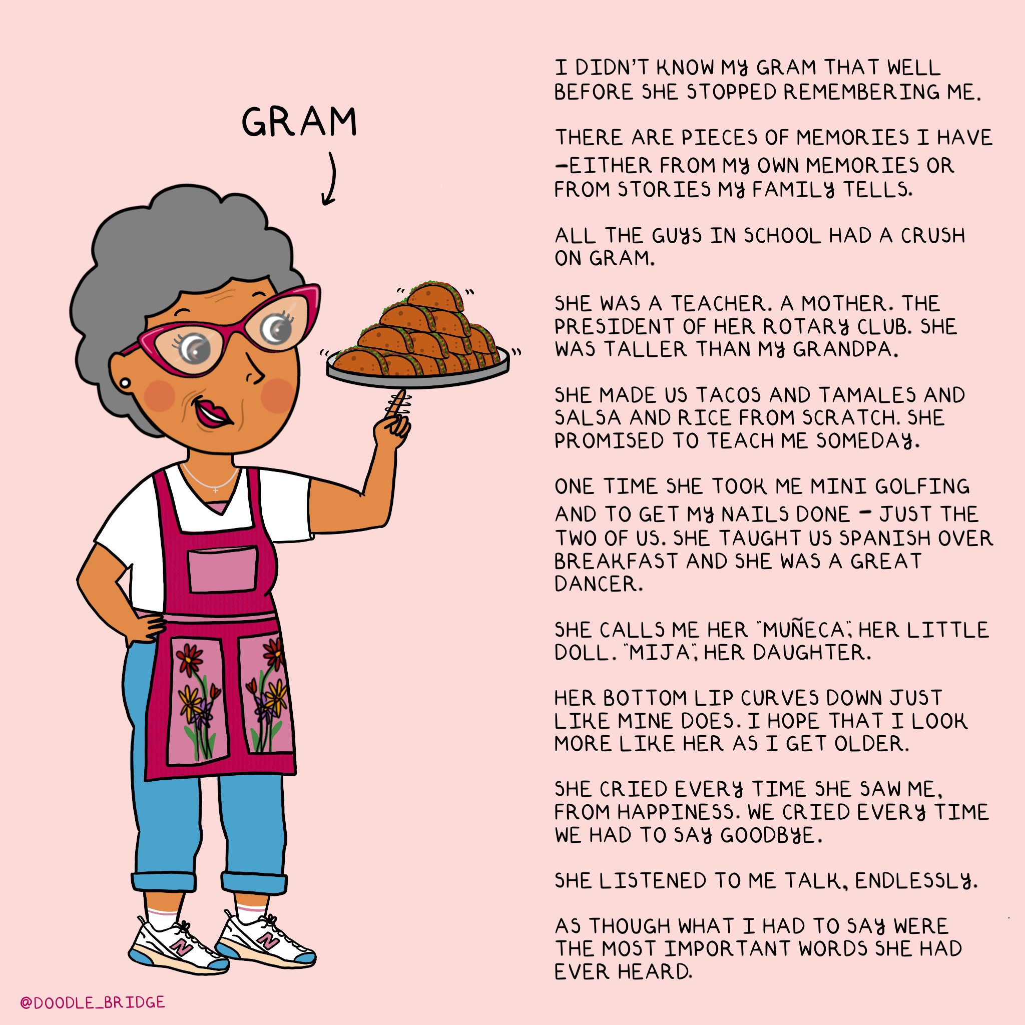 meet my gram - by Bridget Martinez - doodles by bridget