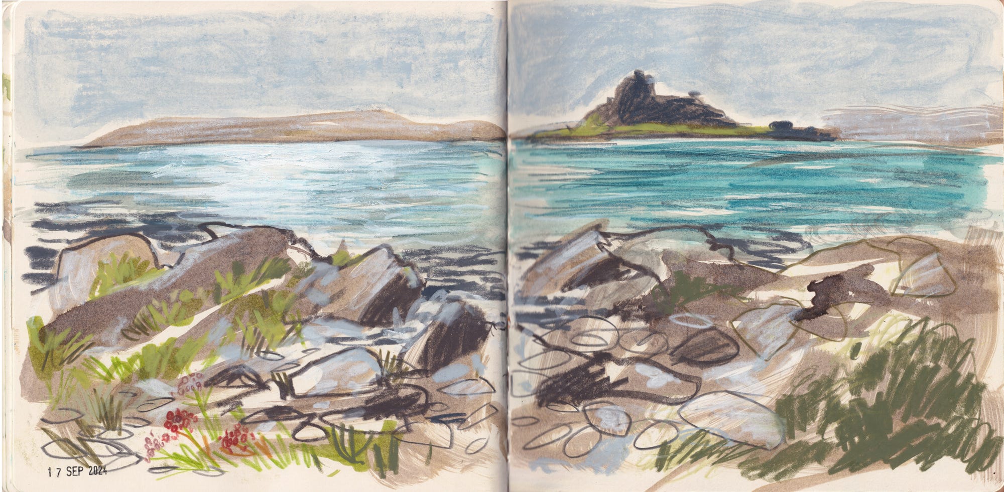 September Sketchbook pages - by Melanie Chadwick