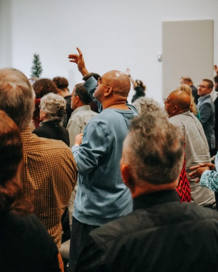 A Gallery Of The Faithful Gathering For Church. Album 16