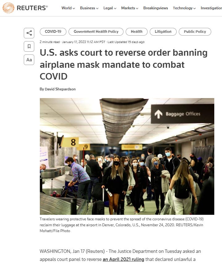 Cochrane study shows that the debate is over: Masks do NOT work