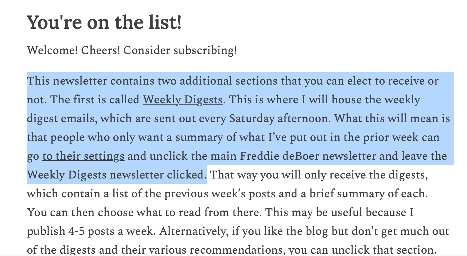 A guide to publication sections - On Substack