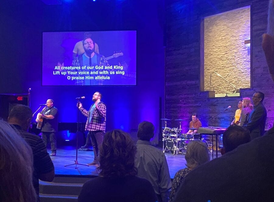 A Gallery Of The Faithful Gathering For Church. Album 42