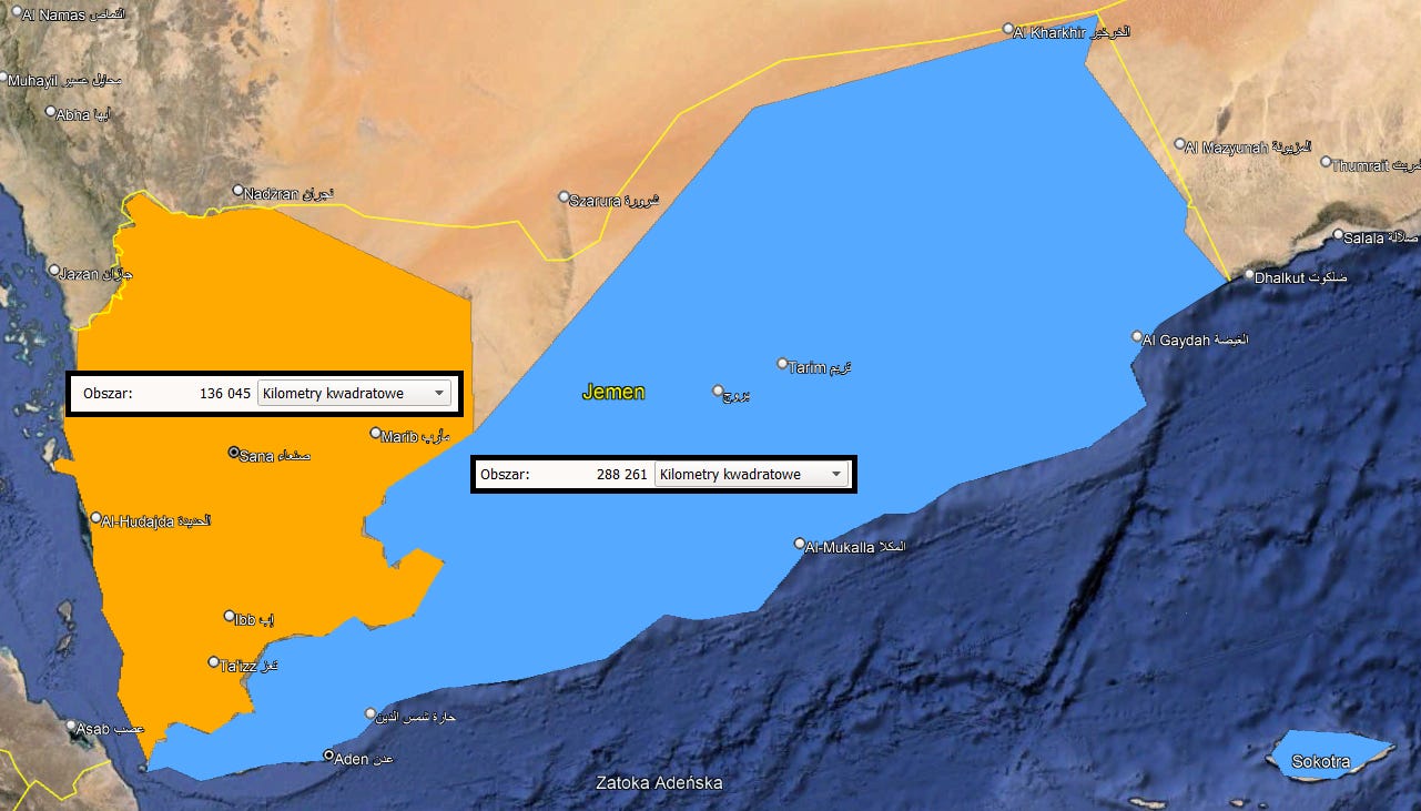 What is the size of Yemen? - TheBorys’s Substack