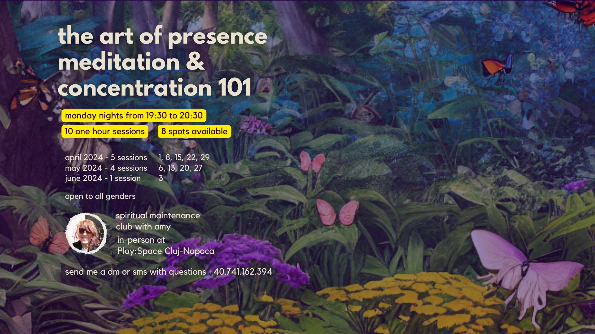 Art of Presence: Meditation & Concentration Practice: 10 Weeks Cluj Napoca