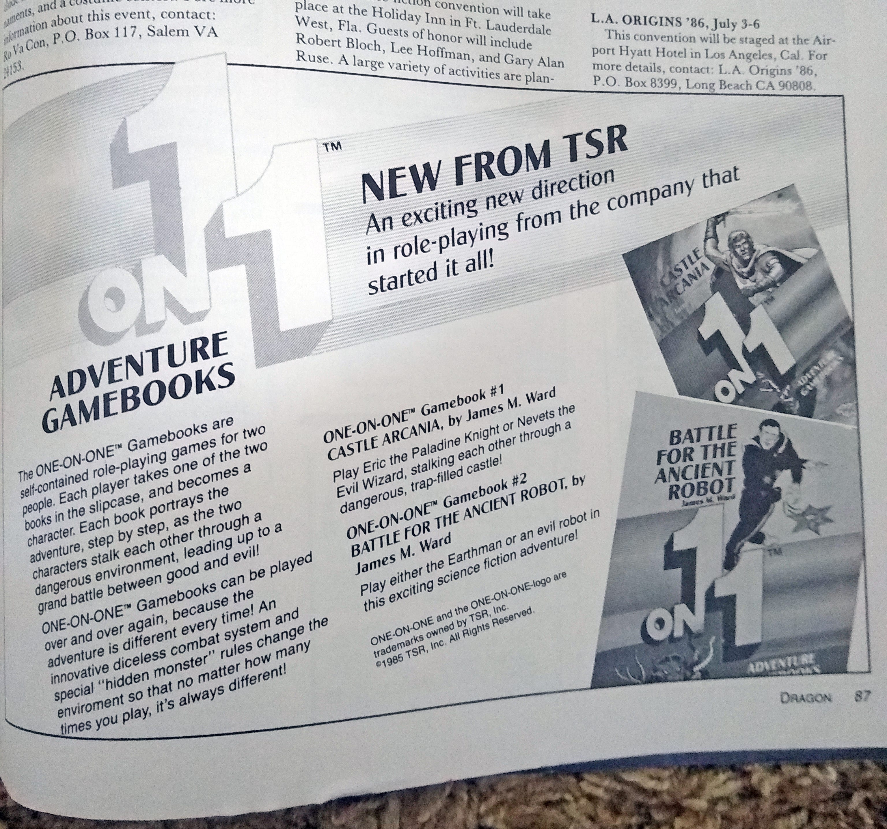 Fun Fantasy Ads: Dragon Magazine - July 1985