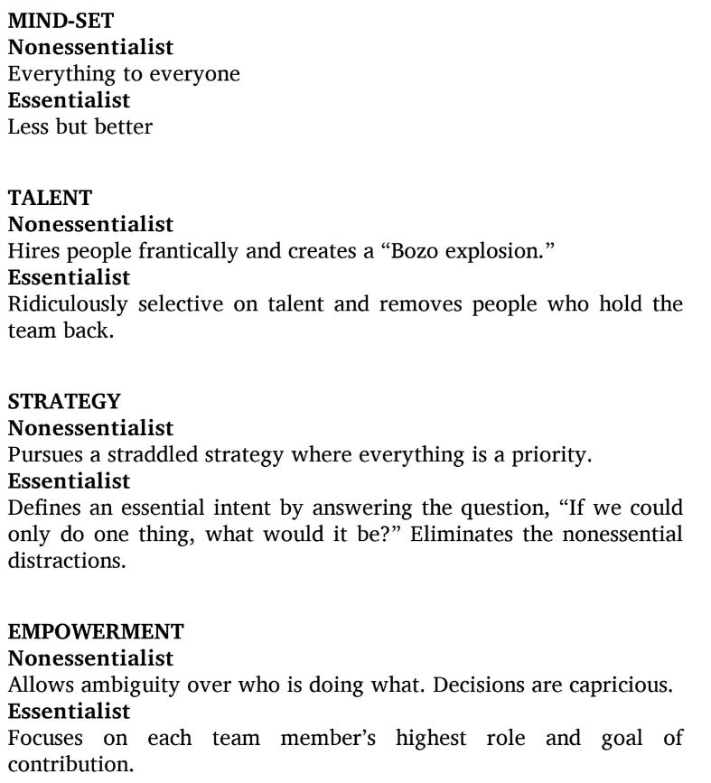 Essentialism: The Disciplined Pursuit of Less