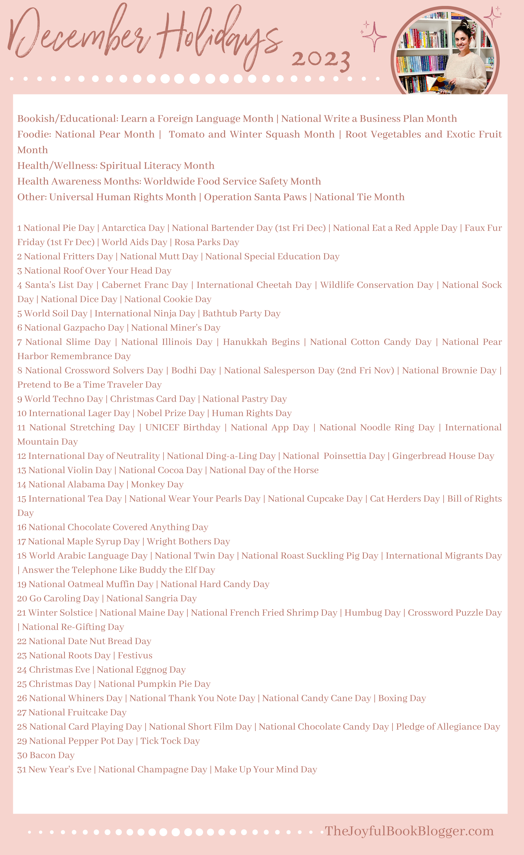 November & December 2023: Fun National Holidays