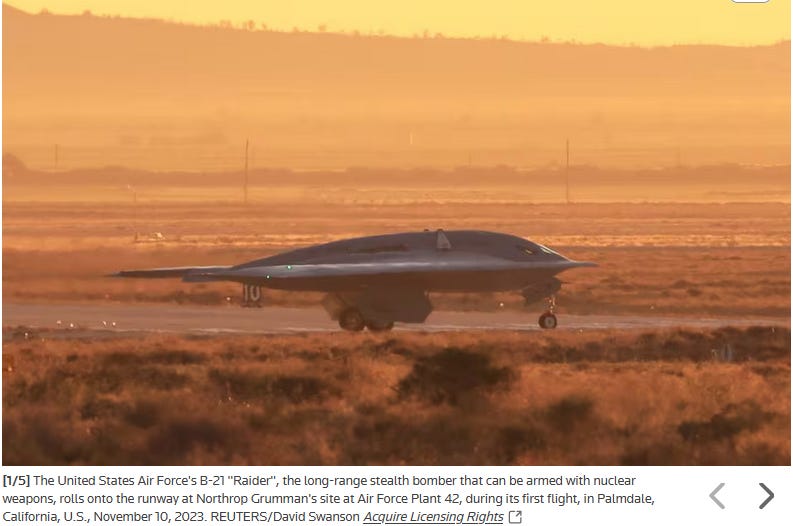 Newest Air Force Nuclear Stealth Bomber, the $750M B-21 Raider, takes first flight
