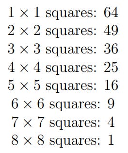 How Many Squares Are on a Chessboard?