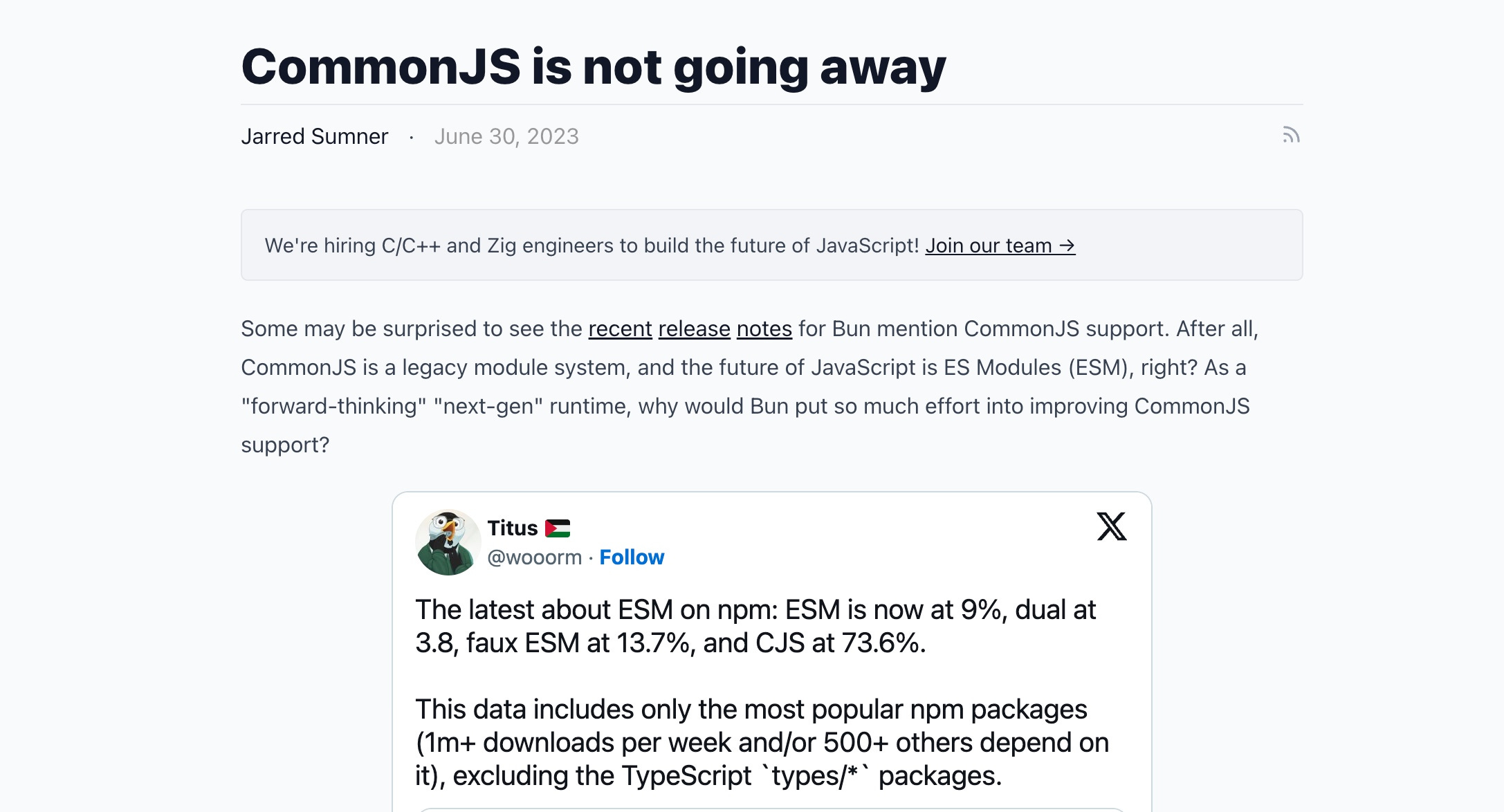 [Korean FE Article] CommonJS는 사라지지 않습니다