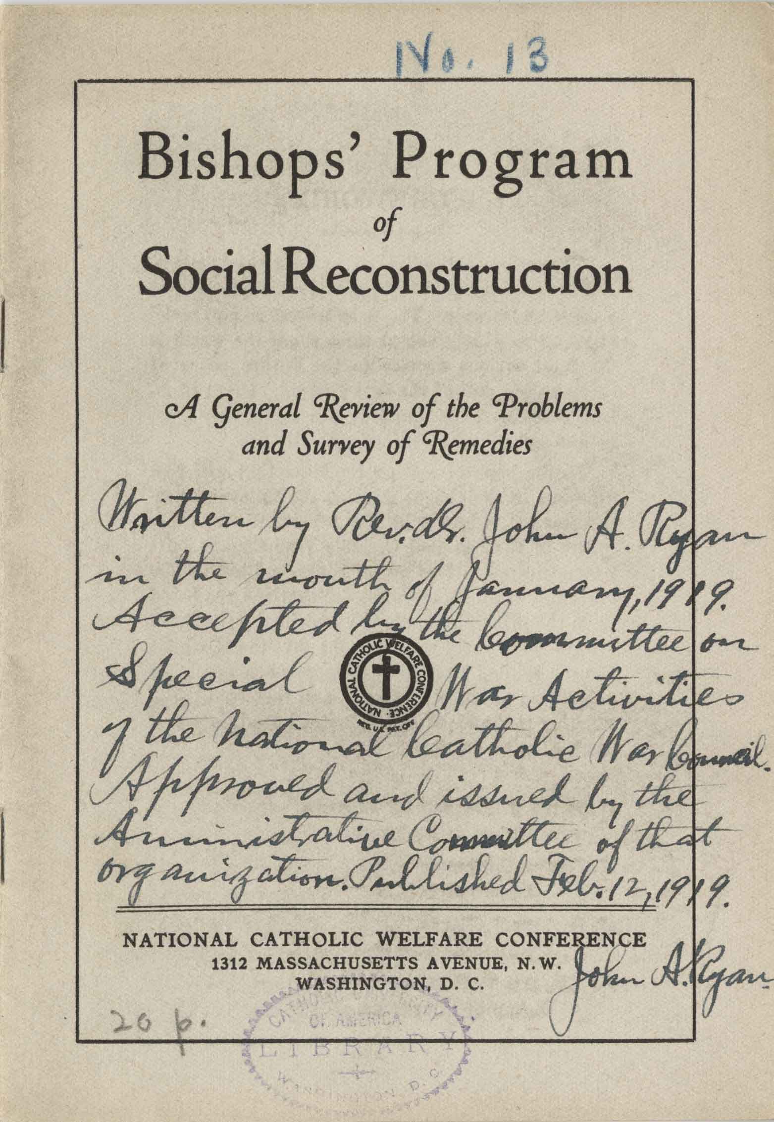 Bishops as Prophets of Social Catholicism - by Bill Murphy