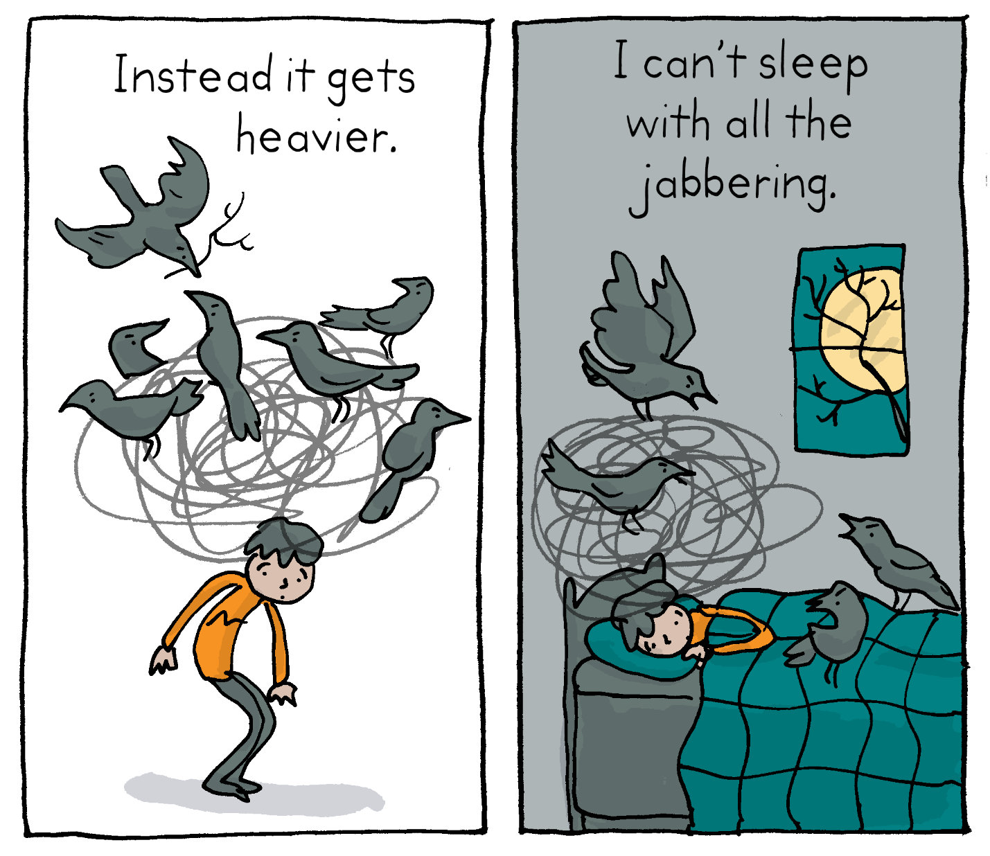 The Worry Nest - by Grant Snider - Incidental Comics