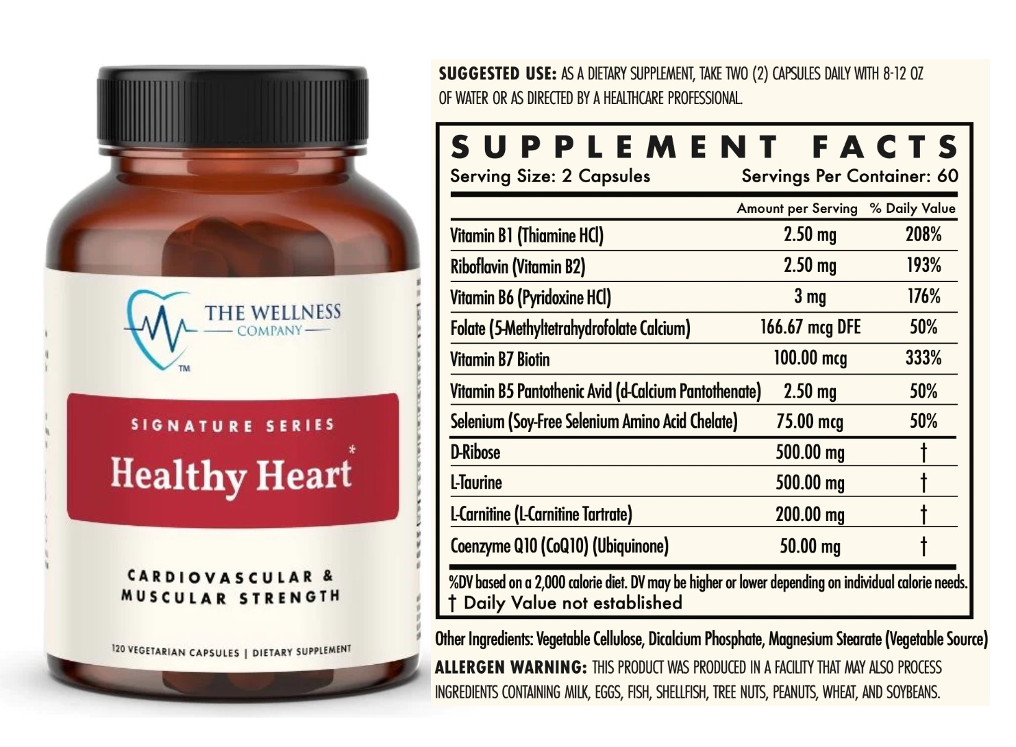 Design of Wellness Company's Healthy Heart Supplement
