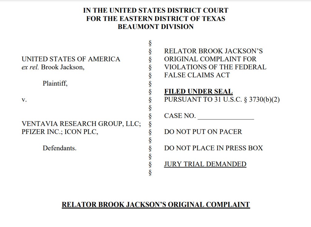 Czy Brook Jackson doprowadzi do bankructwa firmy Pfizer?