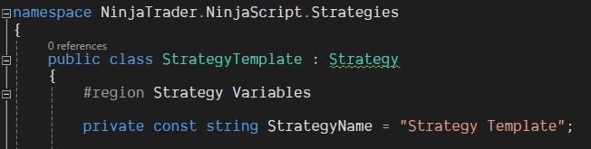 Strategy Template for NinjaTrader 8 (NinjaScript)
