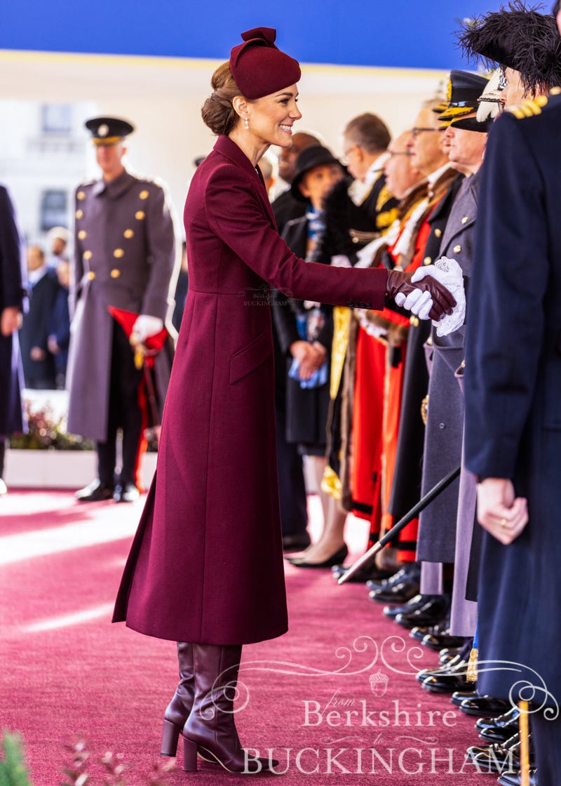 Kate at the Qatari State Visit Welcome - by Jane Barr