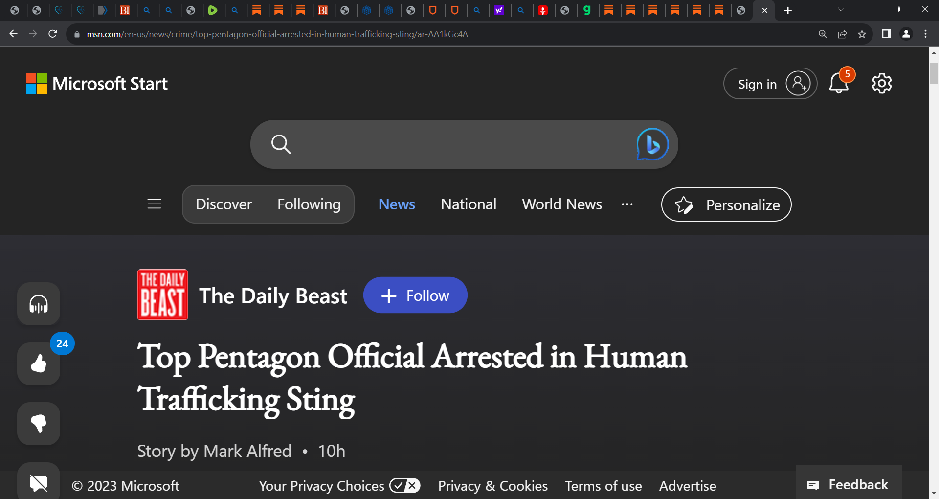 'Top Pentagon Official Arrested in Human Trafficking Sting'; I have ... 'Top Pentagon Official Arrested in Human Trafficking Sting'; I have ...