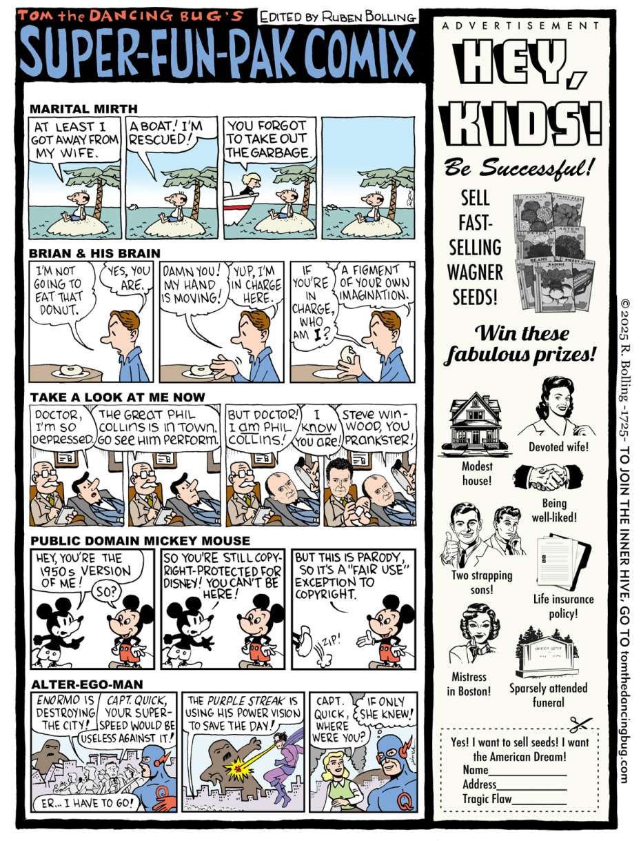 Super-Fun-Pak Comix, feat. Marital Mirth, Public Domain Mickey Mouse ...