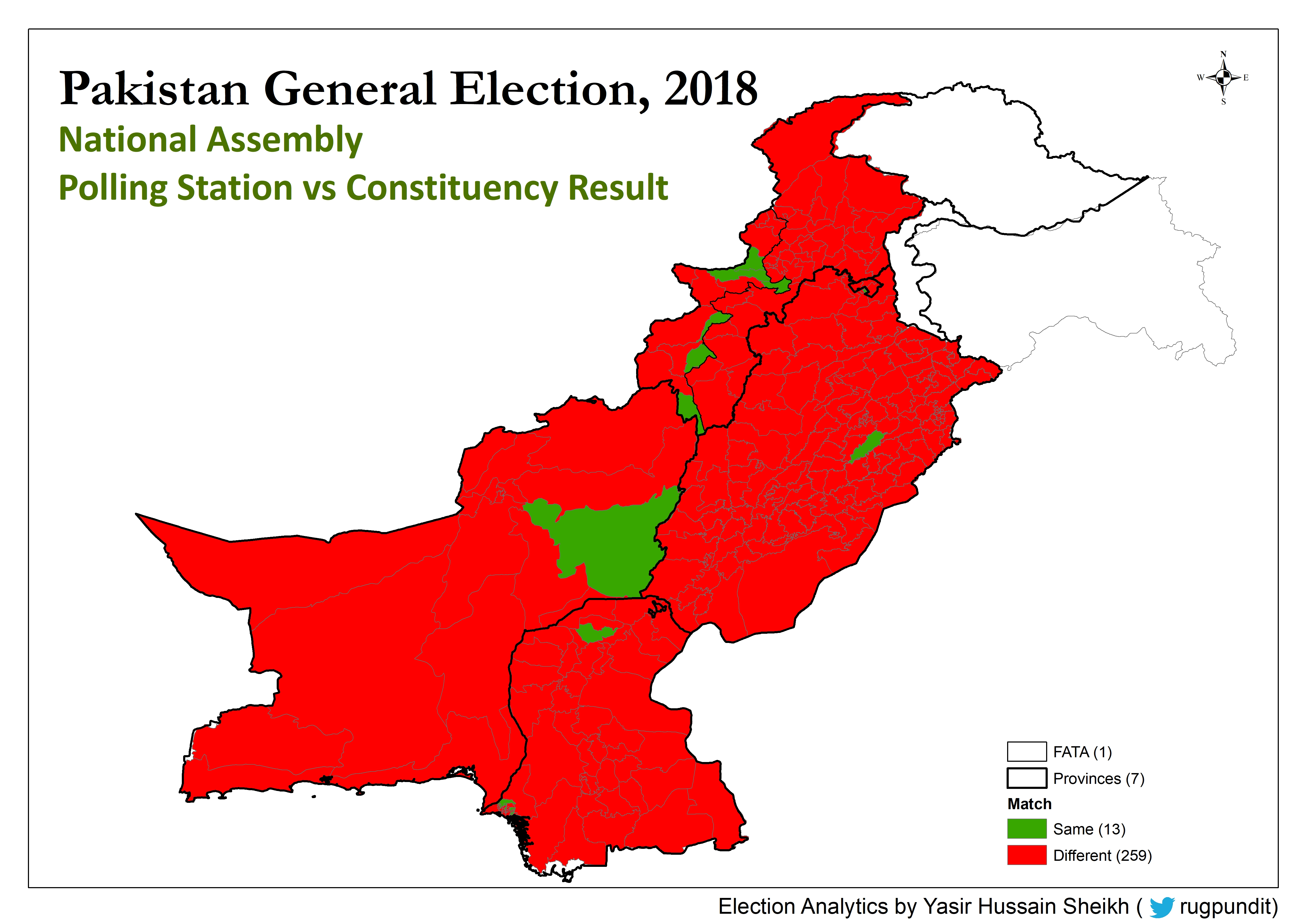 Spatial analysis of National Assembly the Pakistan General Election 2018