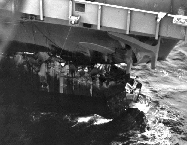 The USS Ranger's Sticky Collision - by Jay Vissers