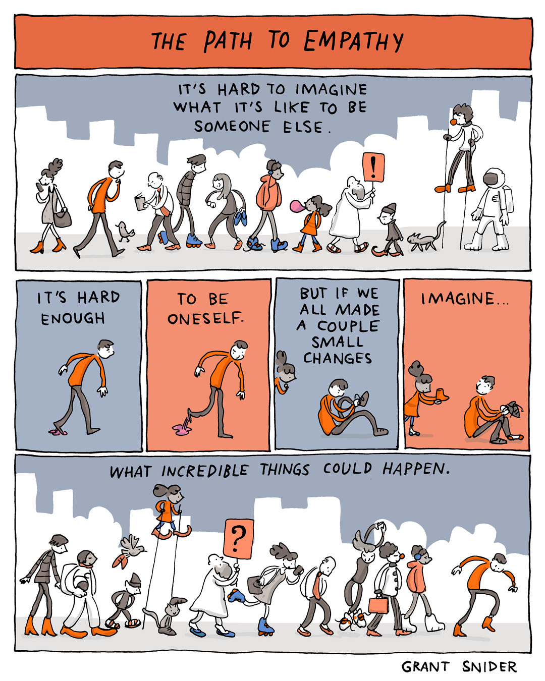 On Walking - by Grant Snider - Incidental Comics